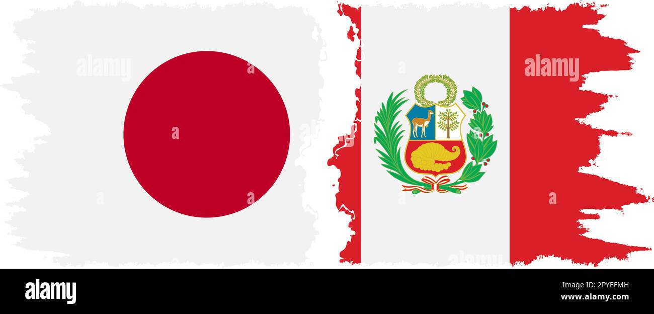 Peru and Japan grunge flags connection, vector Stock Vector Image & Art ...