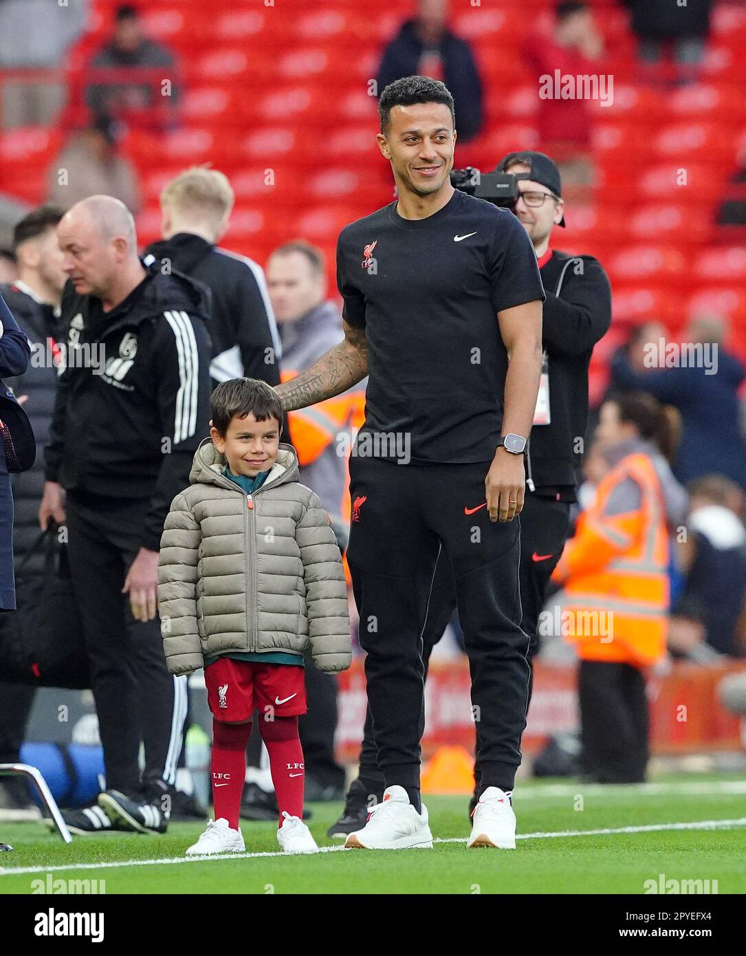 Liverpool's Thiago Alcantara during the Premier League match at Anfield ...