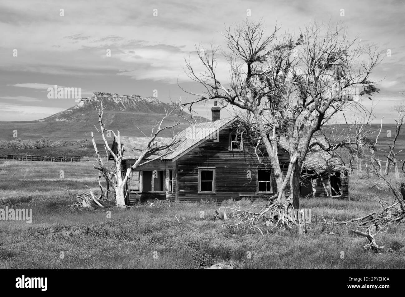 USA, Great Plains, South Dakota, abandoned farmhouse Stock Photo - Alamy