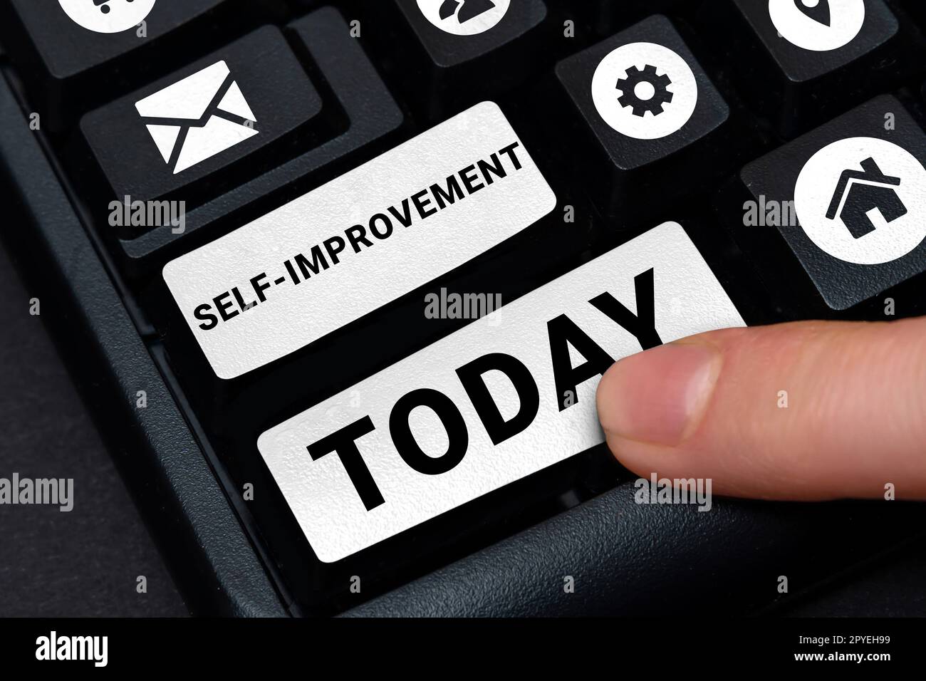Sign displaying Self Improvement. Business overview process of making ...