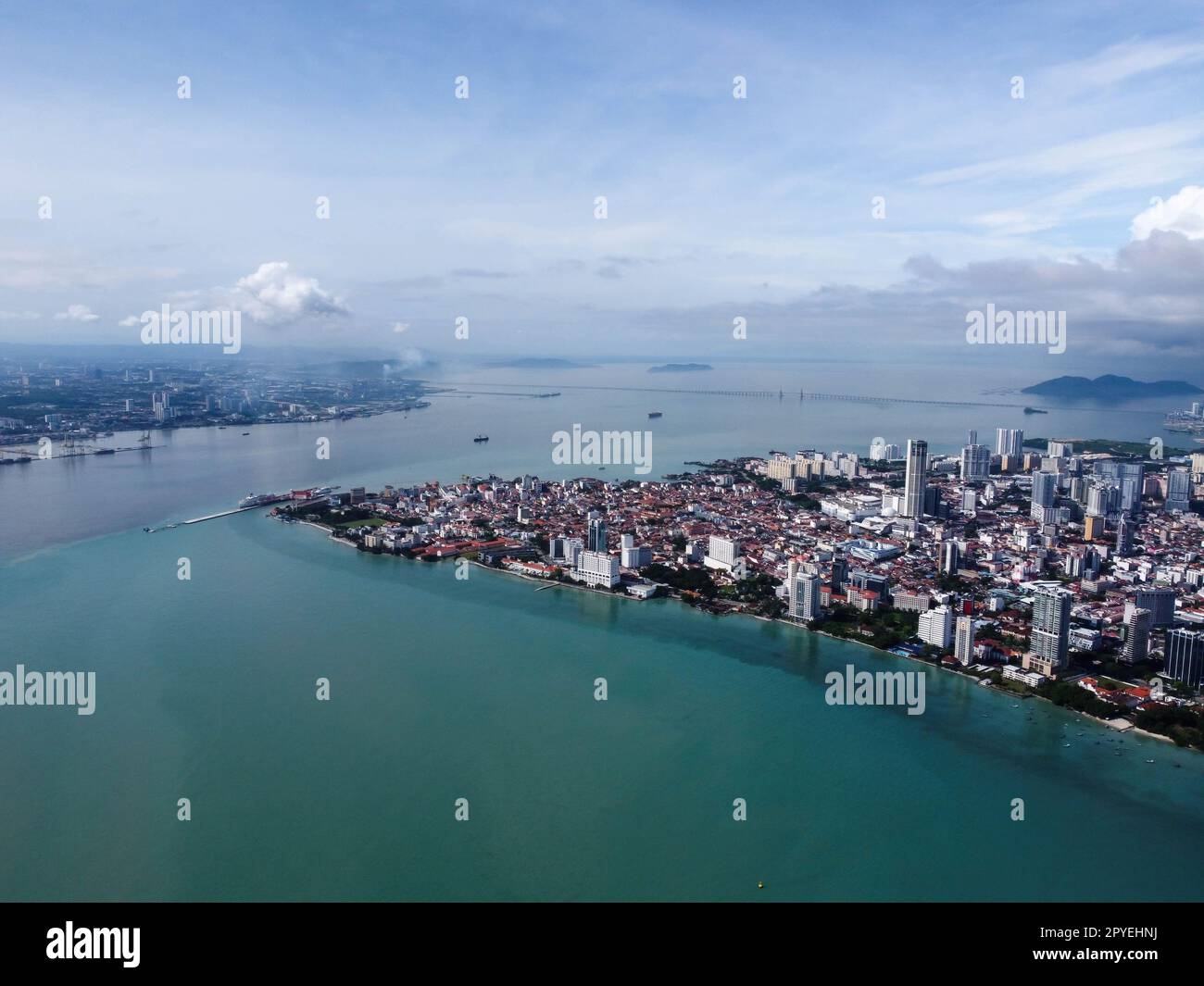 Aerial view Georgetown in blue day Stock Photo - Alamy