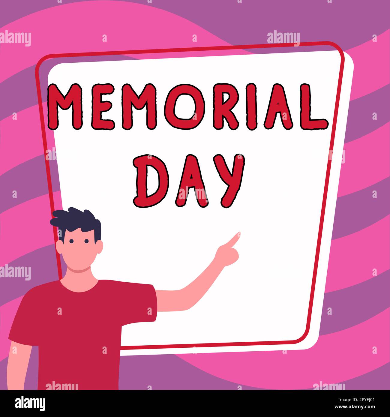 Sign displaying Memorial Day. Internet Concept To honor and remembering ...
