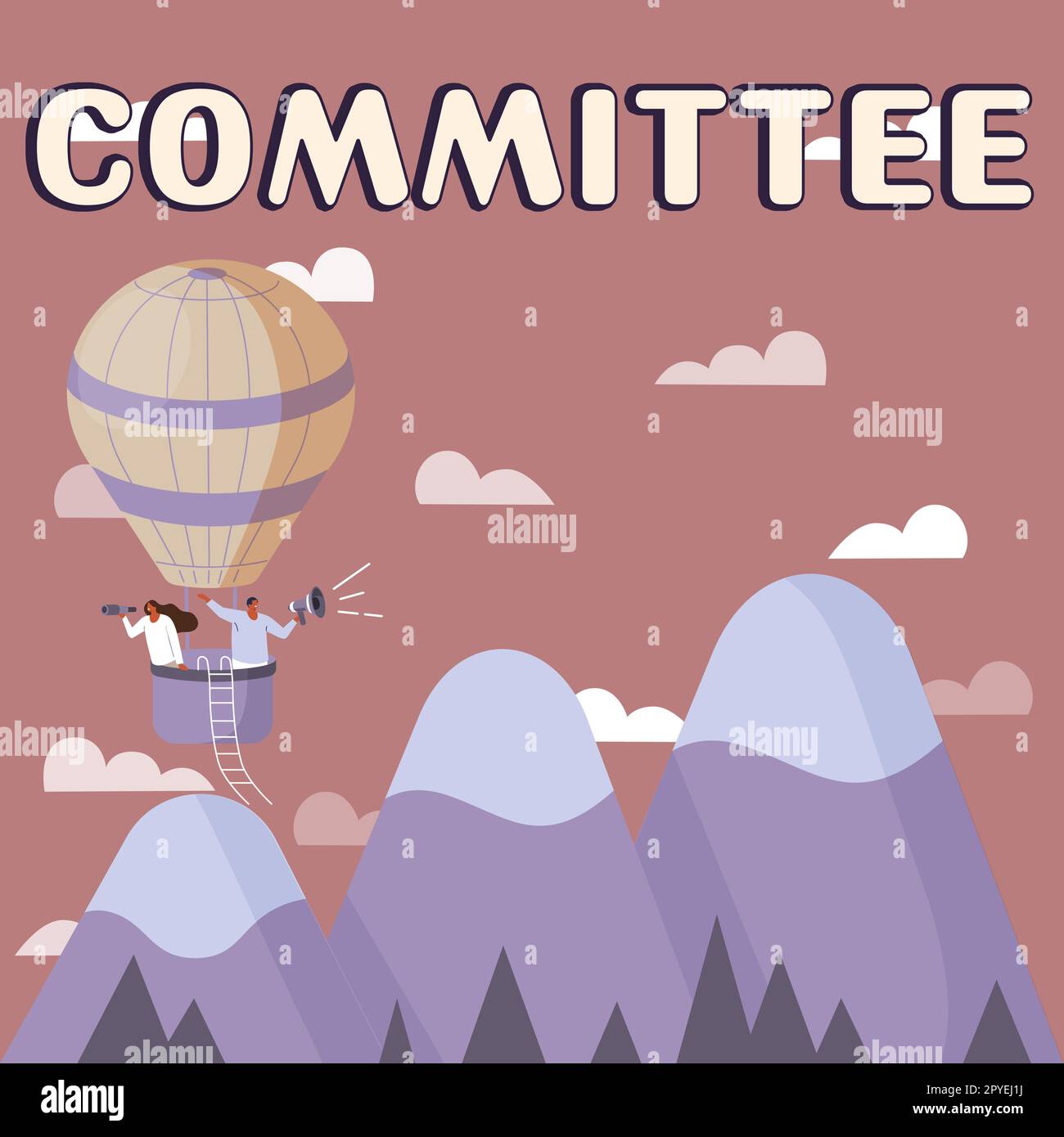 Text caption presenting Committee. Conceptual photo Group of people ...