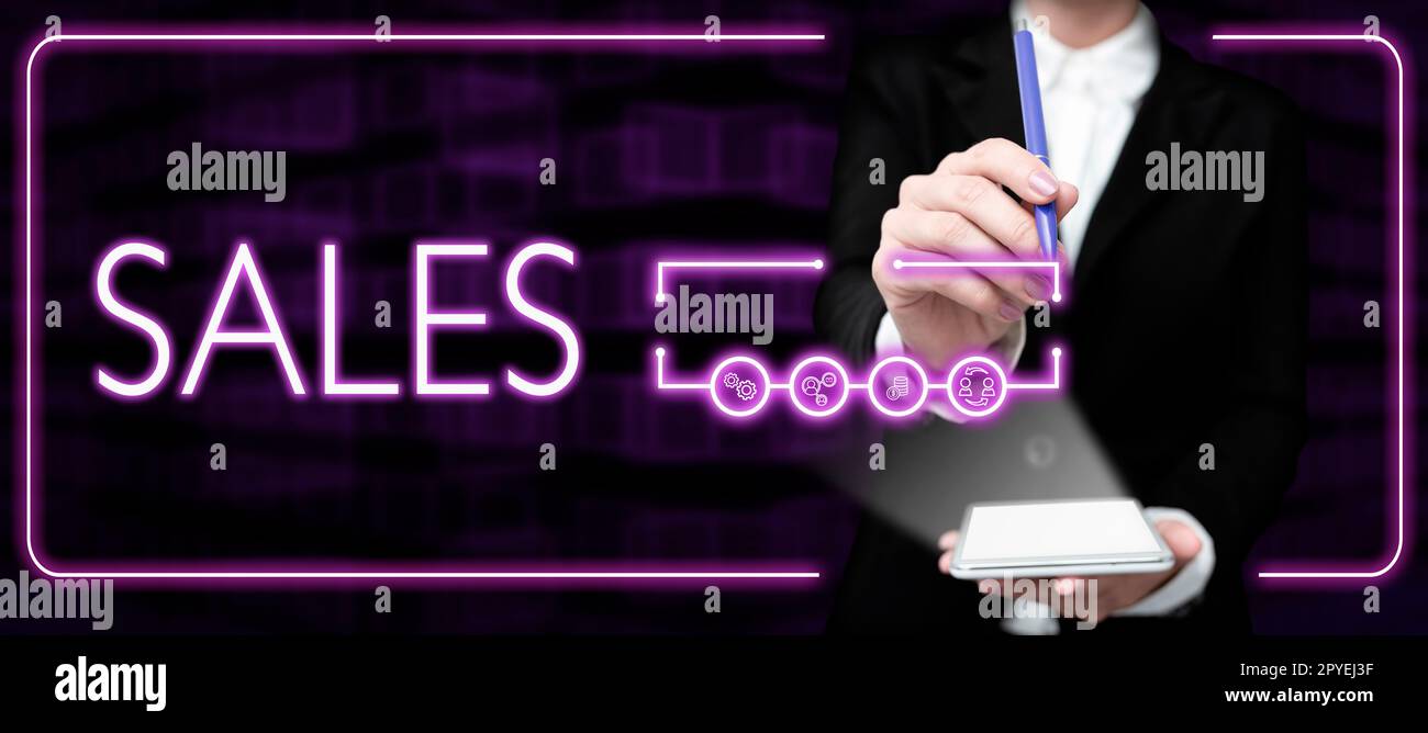 Handwriting text Sales. Internet Concept exchange of commodity for ...