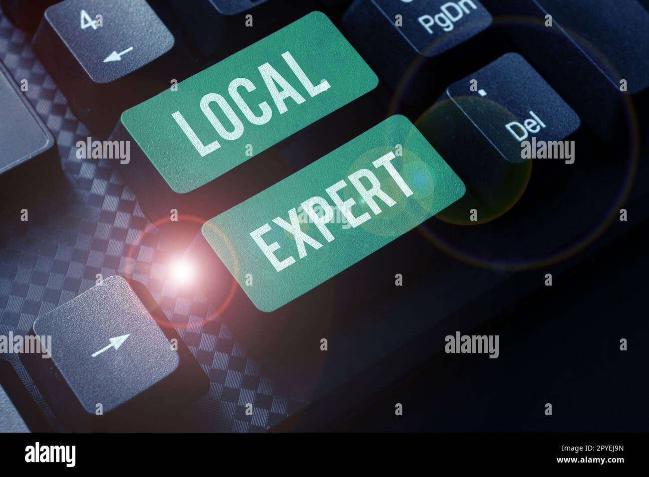 Sign displaying Local Expert. Business overview offers expertise and ...