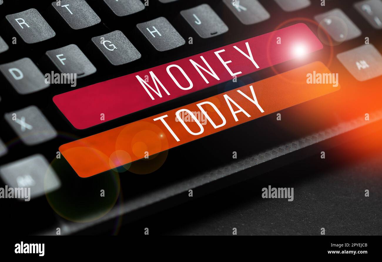 Writing displaying text Money. Word Written on a current medium of ...