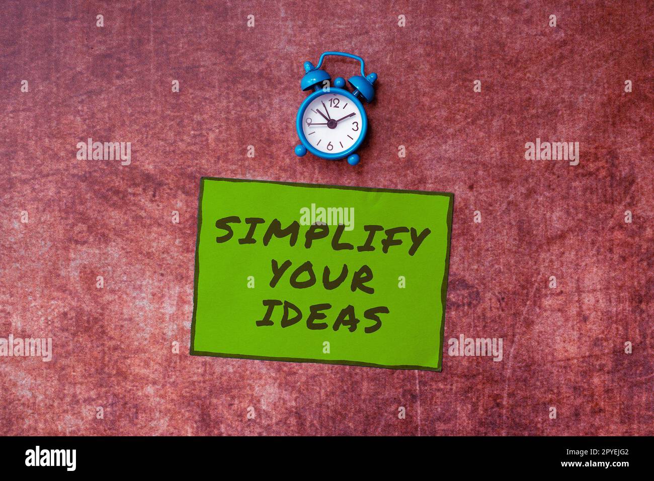 Text sign showing Simplify Your Ideas. Word Written on make simple or ...