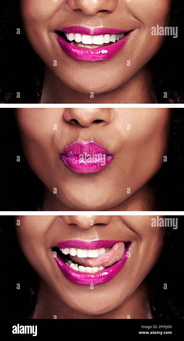 Model lips hi-res stock photography and images - Alamy