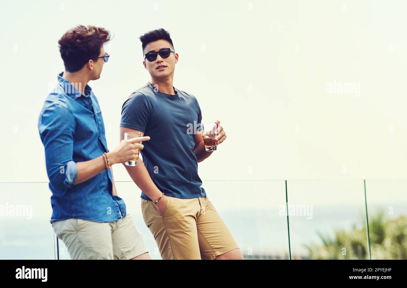 Two handsome casual trendy young men hi-res stock photography and ...