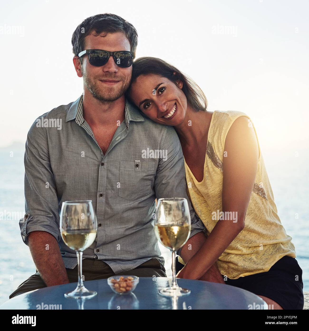 Exploring beautiful things together. a happy couple out on a romantic ...