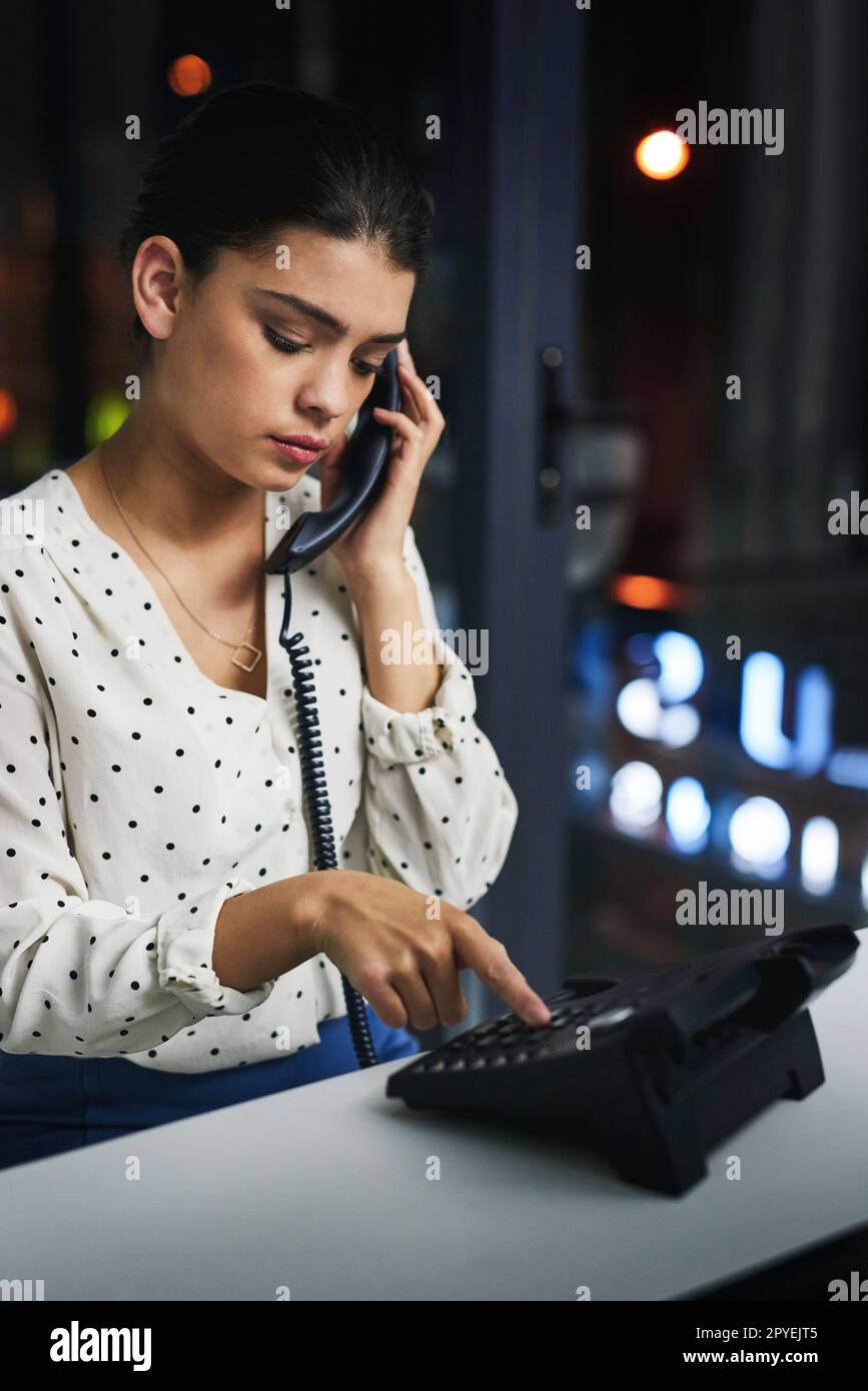 Woman making phone call late hi-res stock photography and images - Alamy