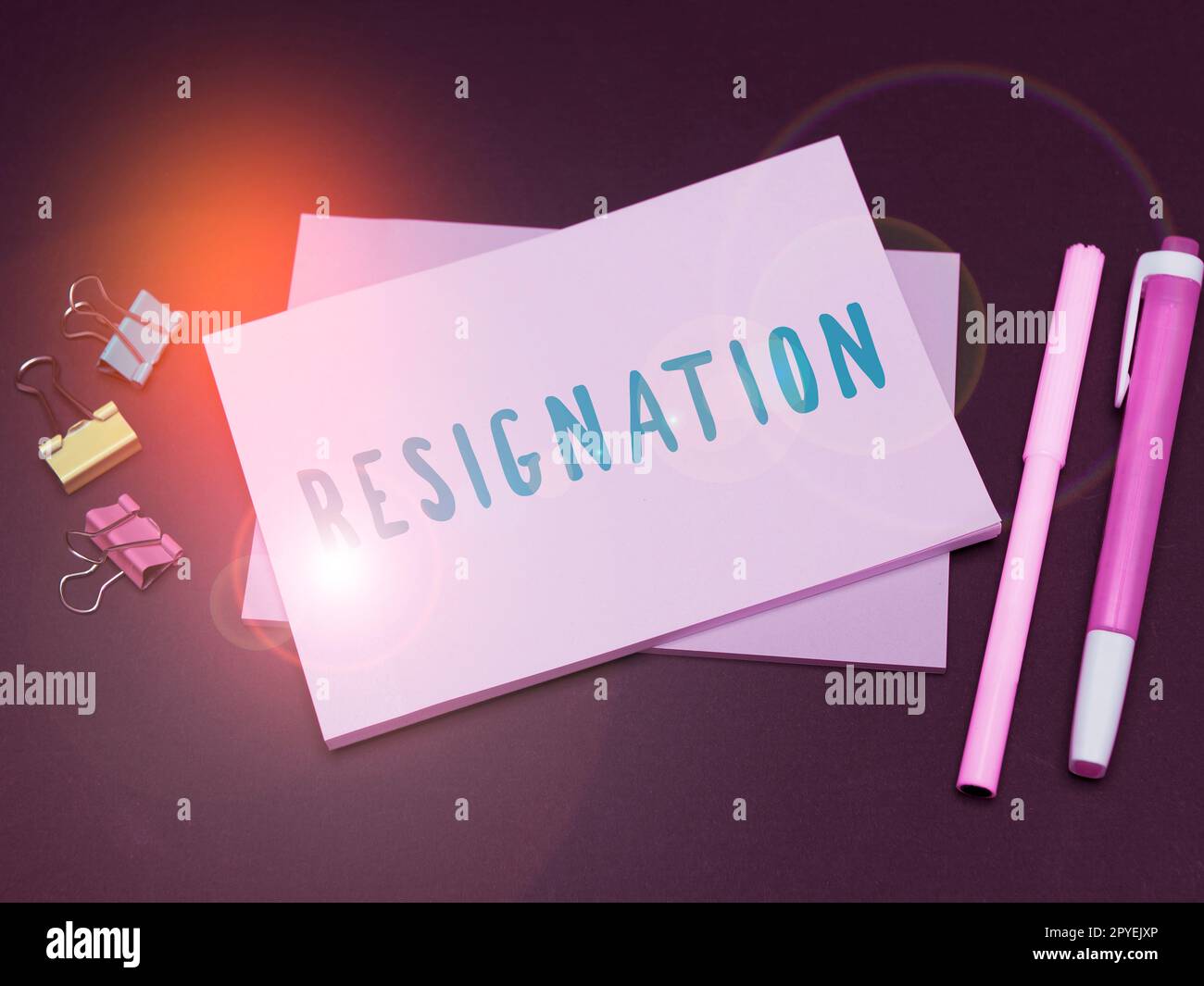 Sign displaying Resignation. Business idea act of giving up working ...