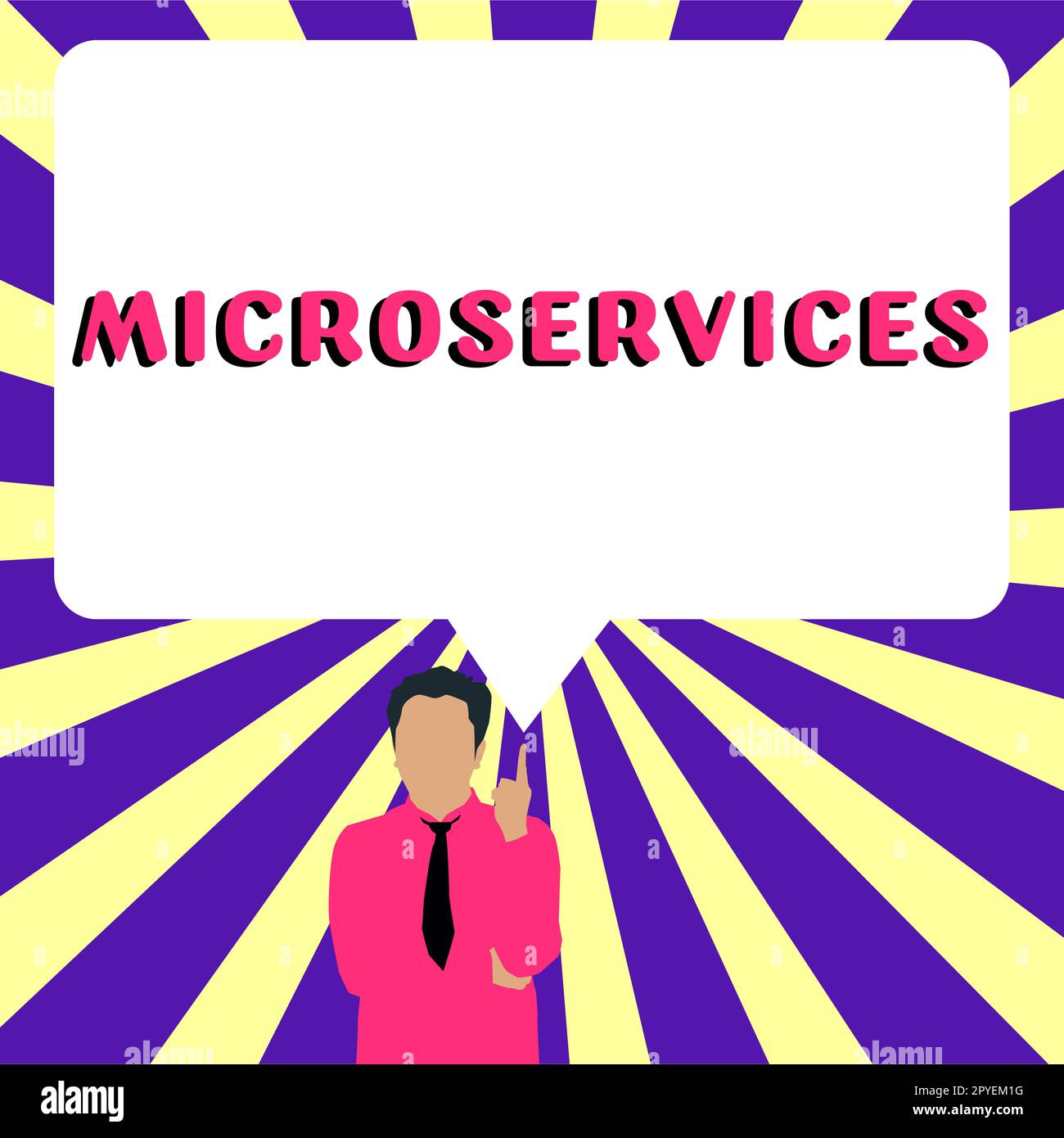 Text sign showing Microservices. Internet Concept Software development ...