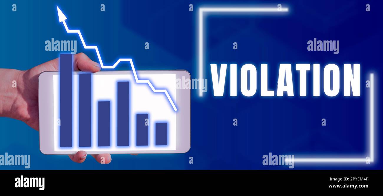 Hand writing sign Violation. Business showcase an infringement of ...