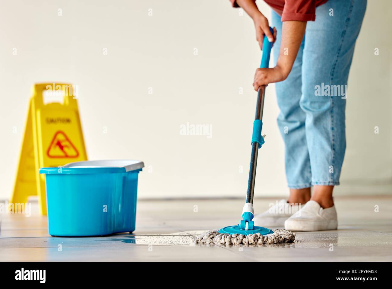 Mop bucket sign hi-res stock photography and images - Alamy