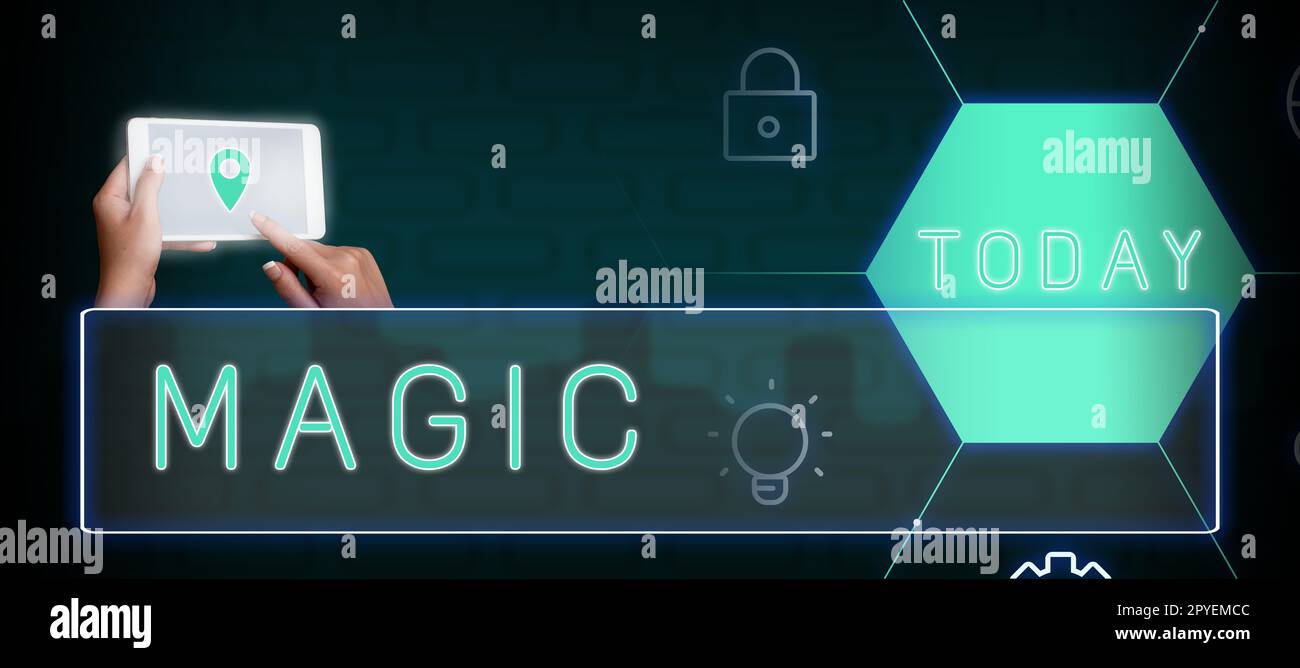 Hand writing sign Magic. Concept meaning power of influencing events ...