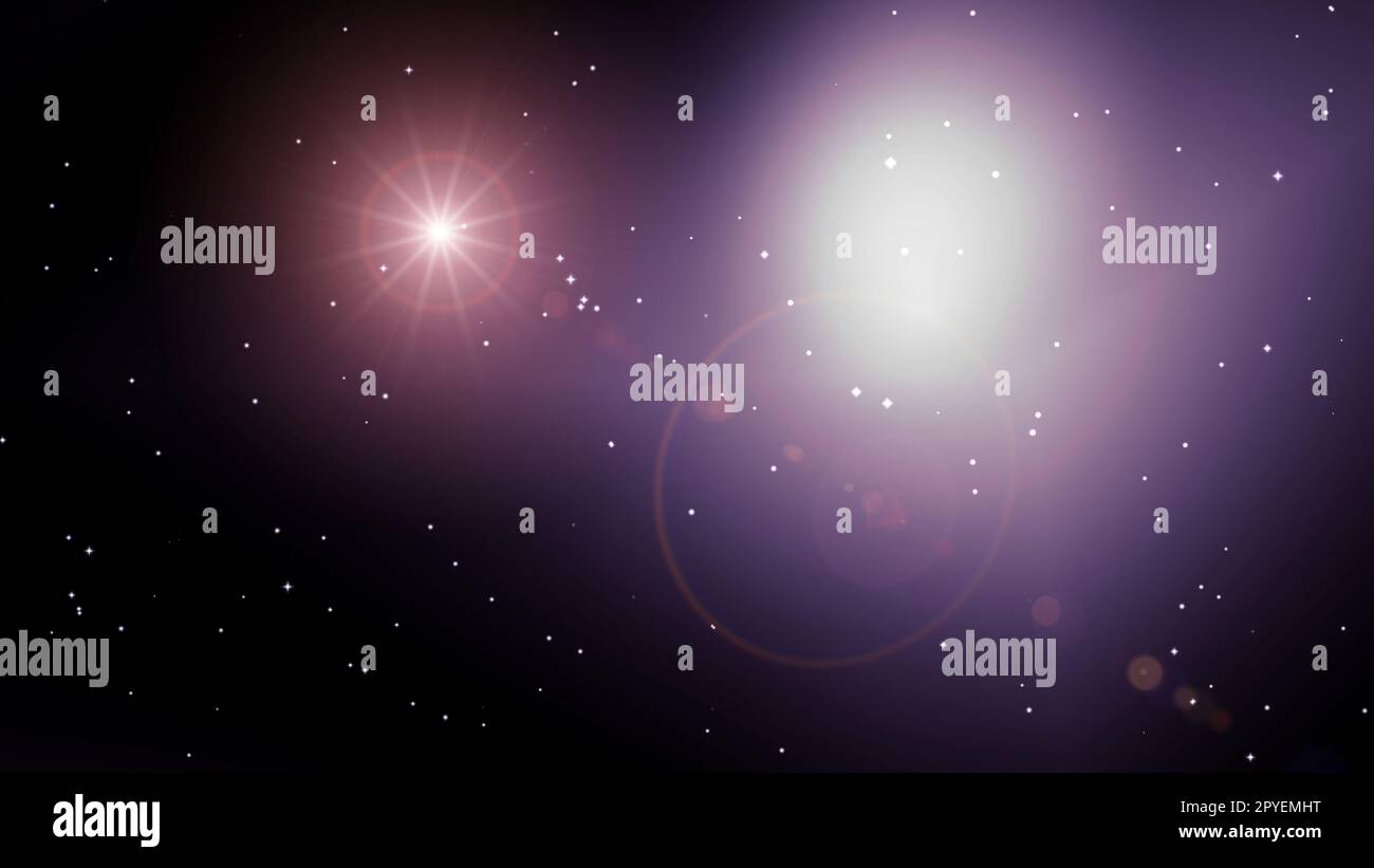 Light flare in star background effect. 2D layout illustration Stock ...