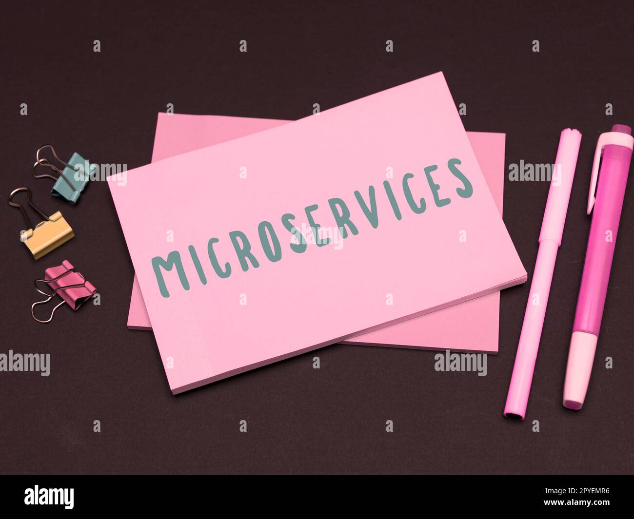 Conceptual caption Microservices. Word for Software development ...