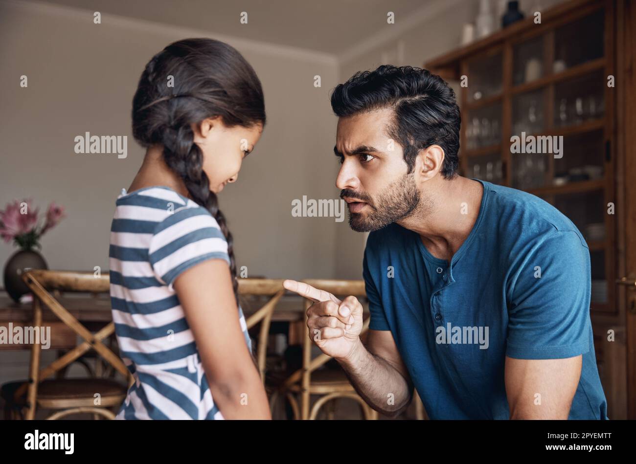 Father disciplining naughty daughter hi-res stock photography and ...