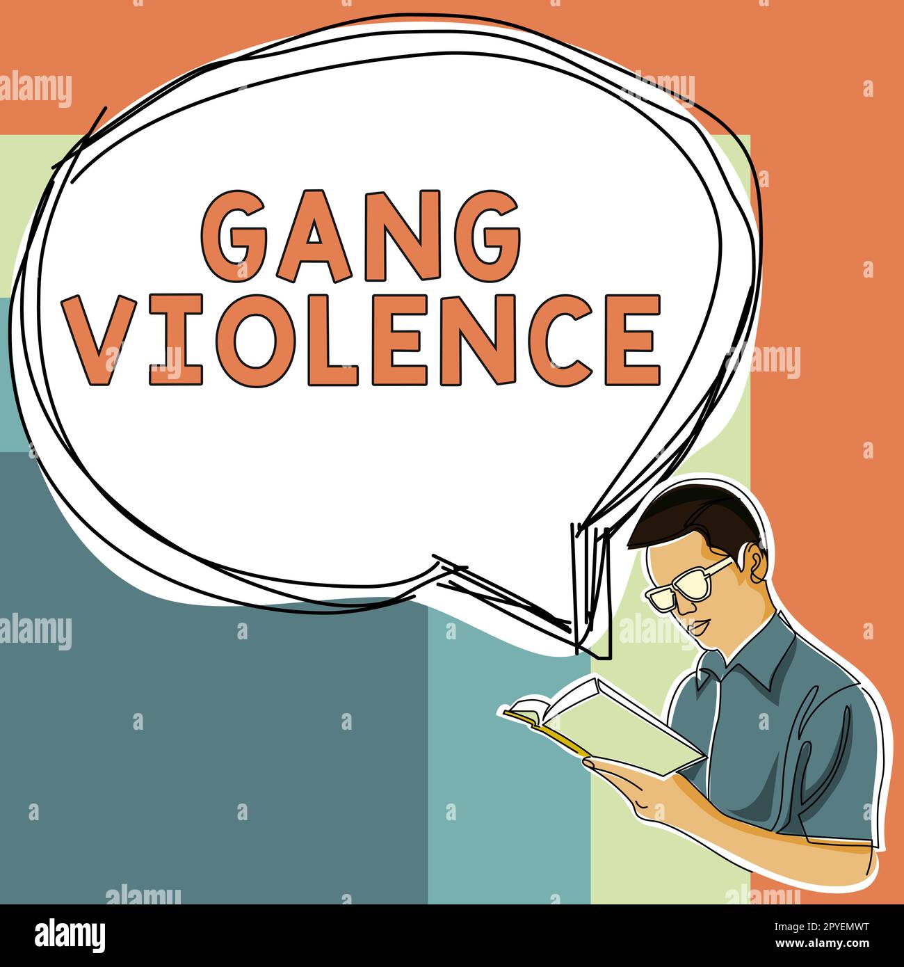 Text sign showing Gang Violence. Business approach infringement of the ...