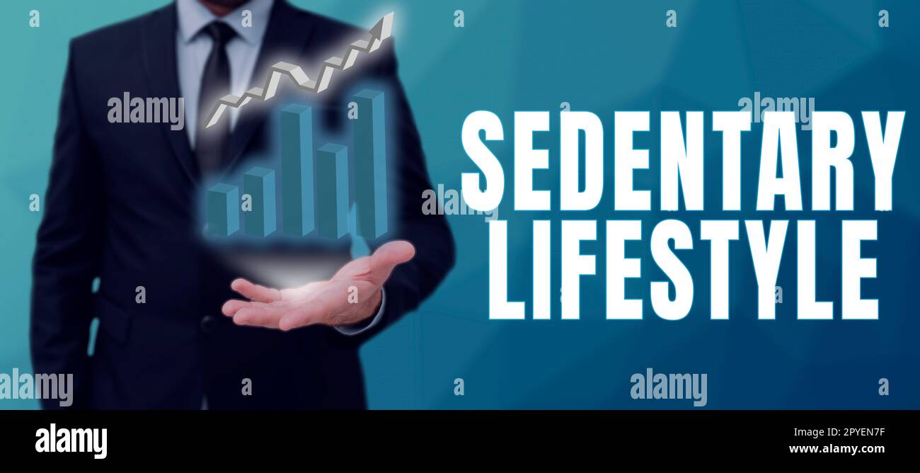 Writing displaying text Sedentary Lifestyle. Business approach ways and ...