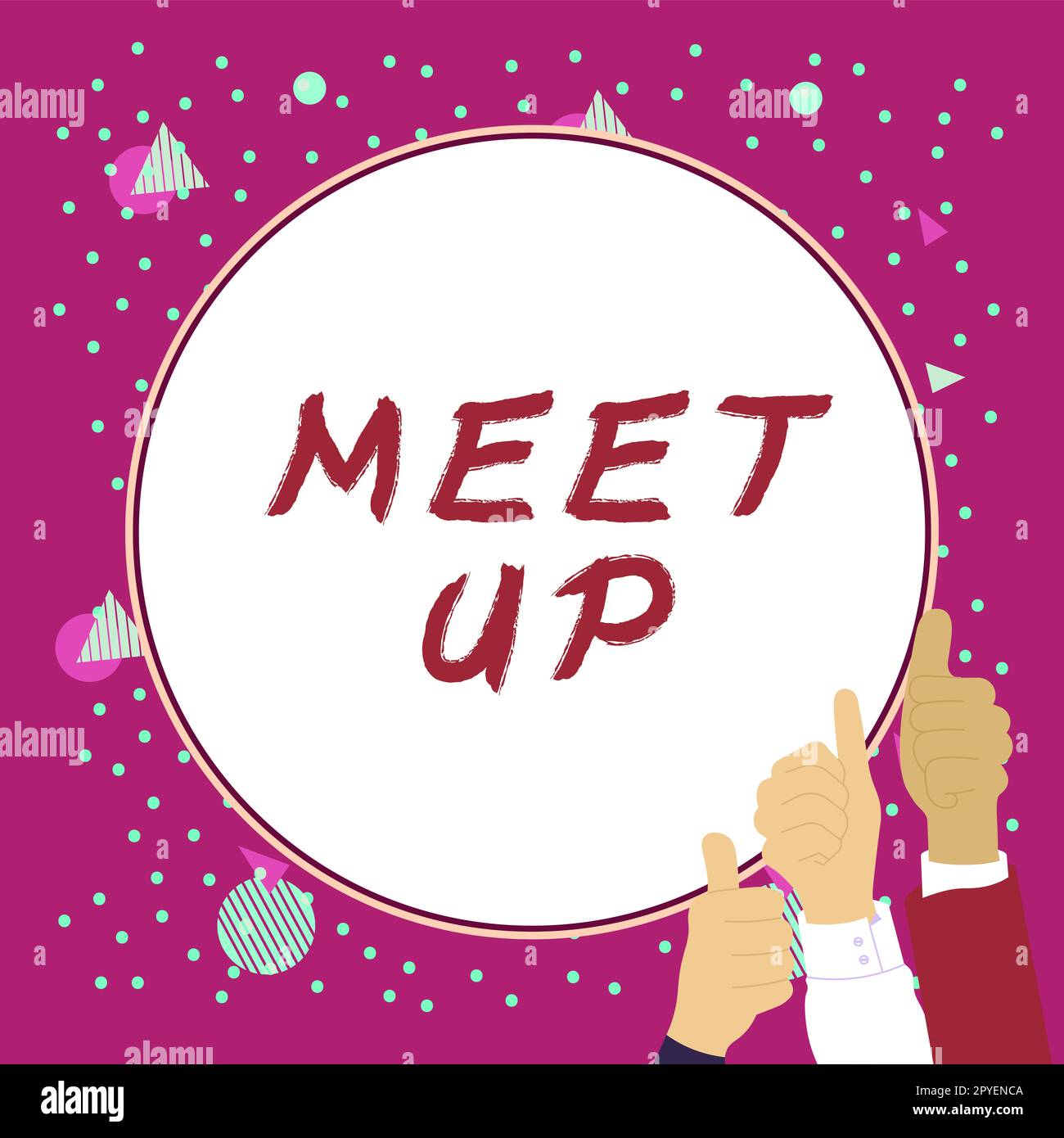 Meet up text hi-res stock photography and images - Alamy