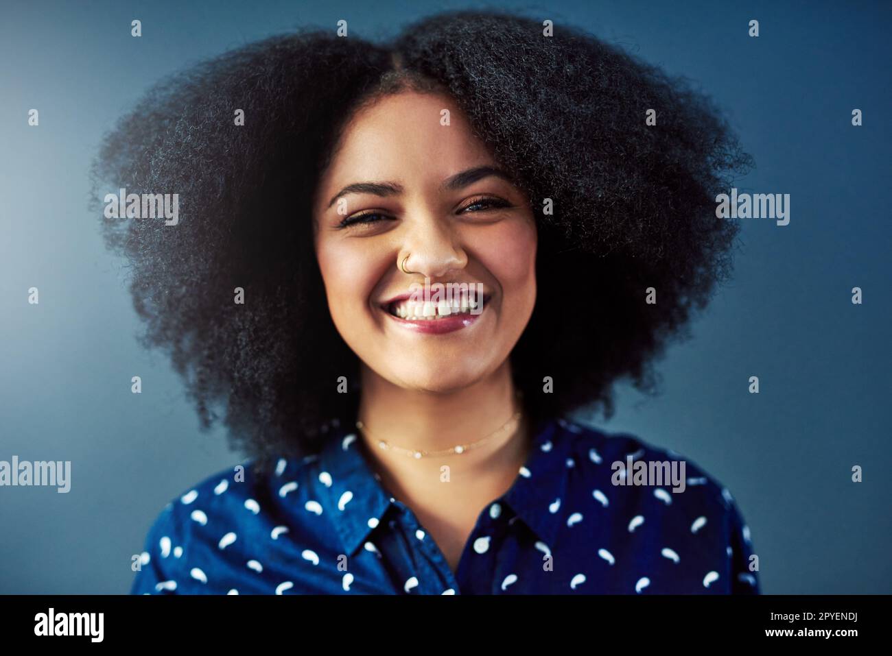 Stress less, smile more. Studio portrait of an attractive young woman ...