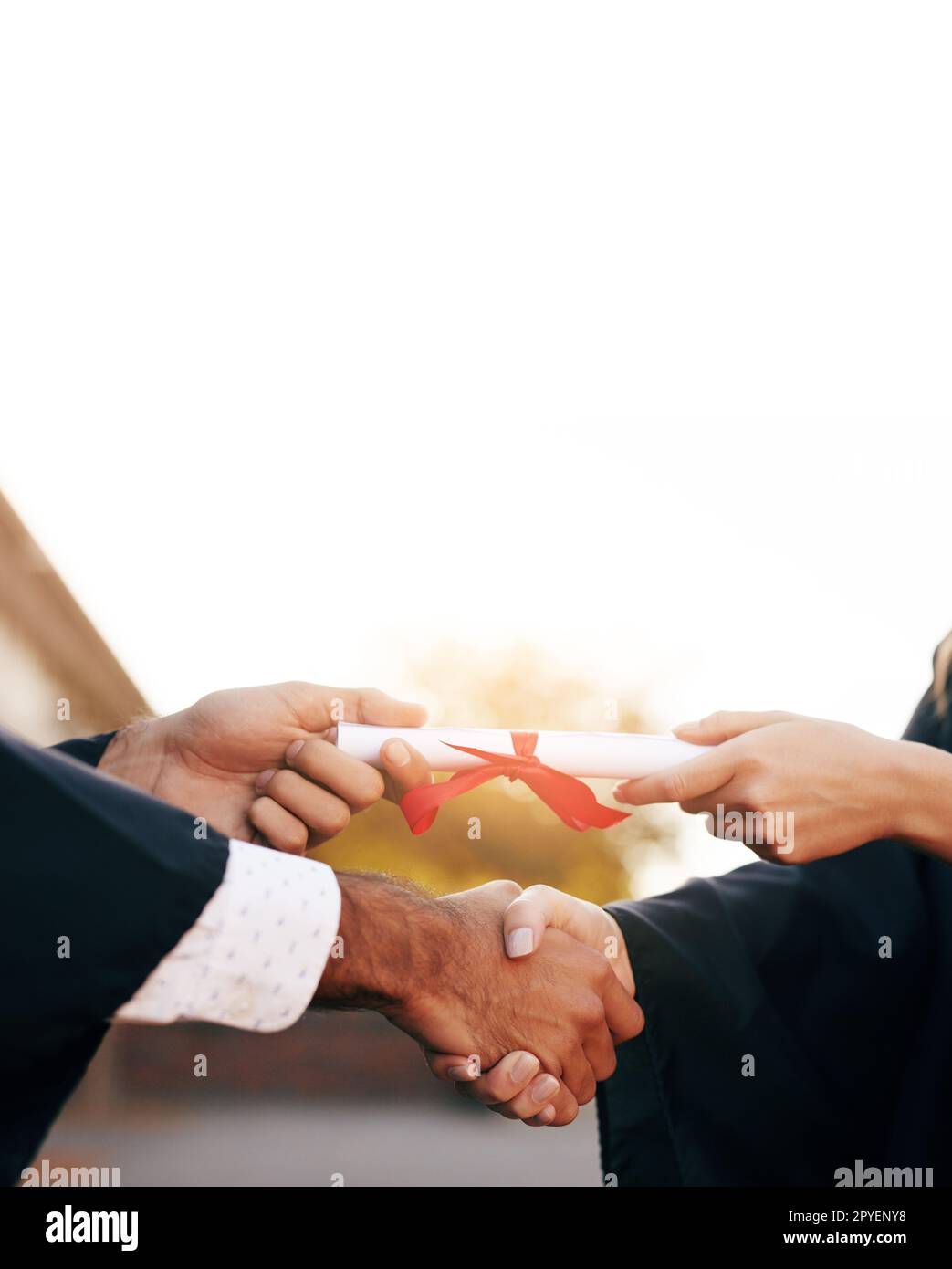 Handshake graduation diploma hi-res stock photography and images - Alamy