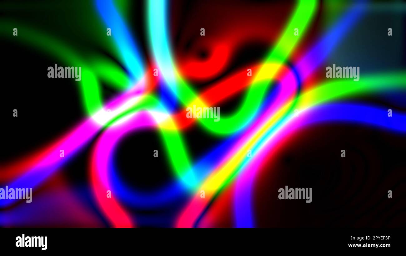 Colorful strands strip glow in dark background Stock Photo - Alamy