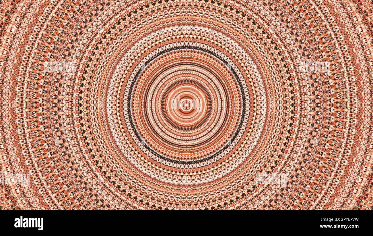 Kaleidoscopic glow multiple circle infinite zoom effect Stock Photo - Alamy