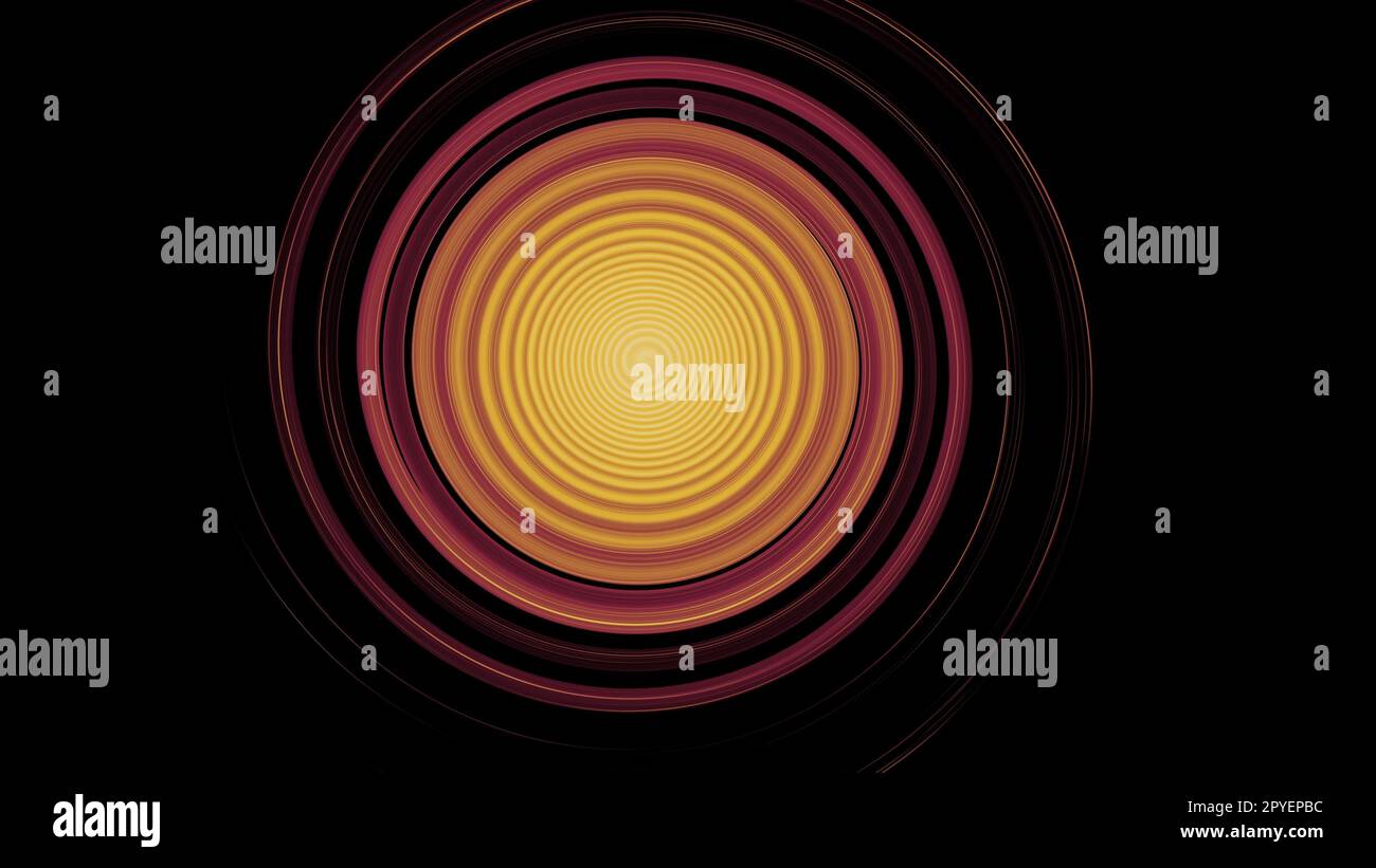 Circular orange color radio wave background Stock Photo - Alamy