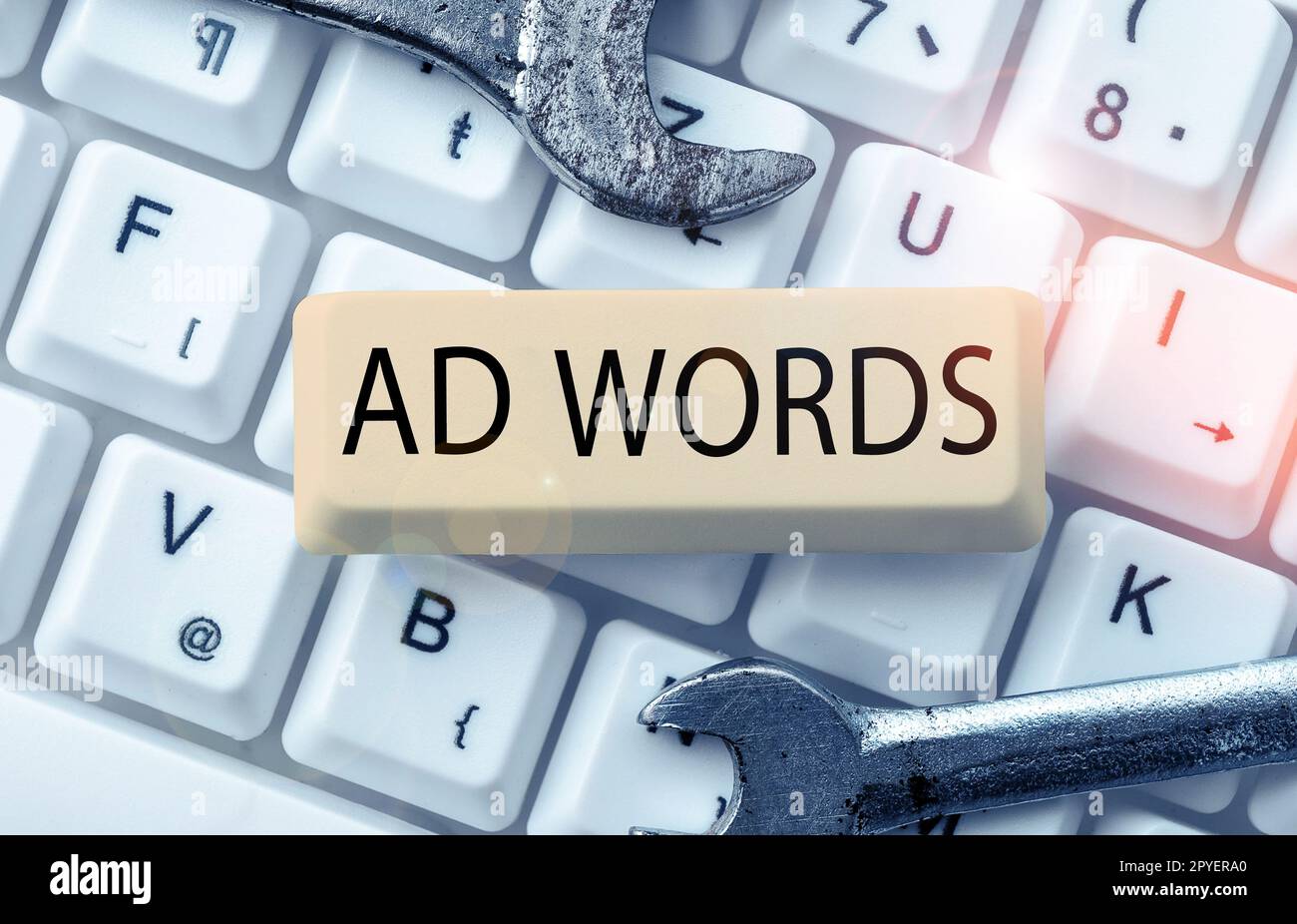 Conceptual display Ad Words. Business concept oversee and control the ...