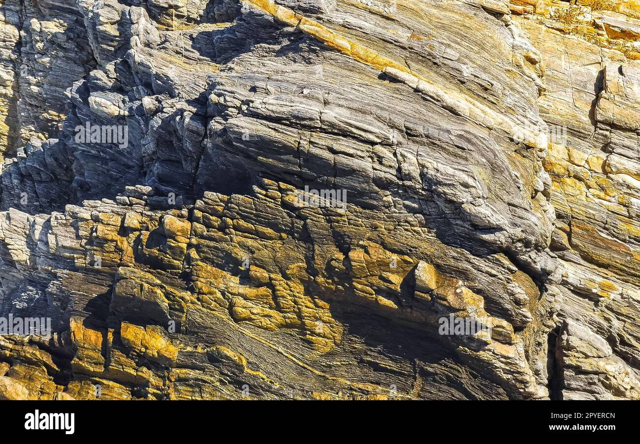 Beautiful rock cliff stone boulder texture pattern beach in Mexico ...
