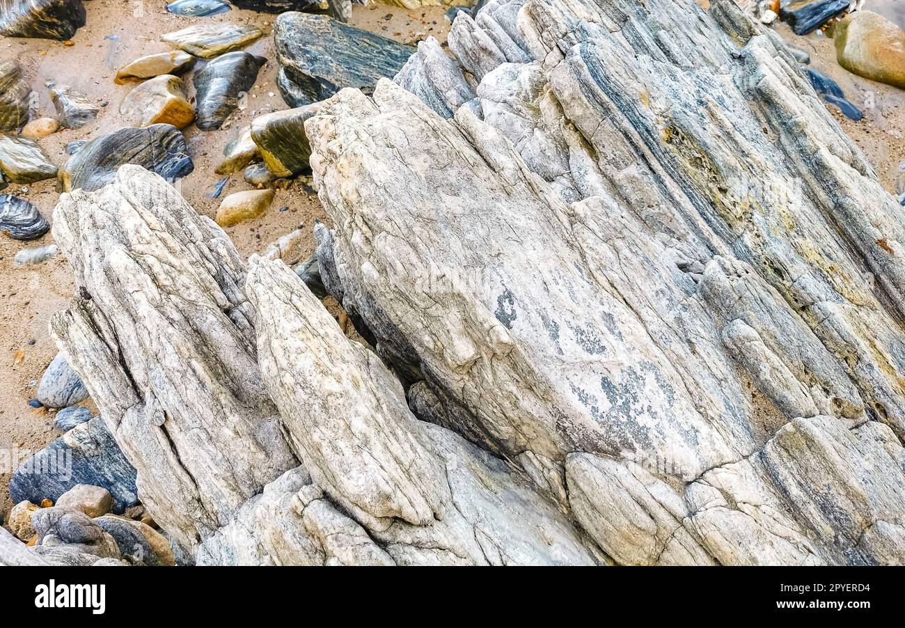 Beautiful rock cliff stone boulder texture pattern beach in Mexico ...