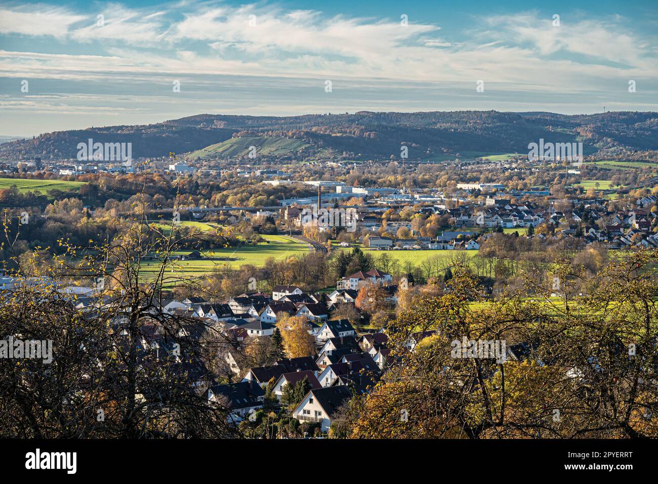 Little village in the middle of the German countryside Stock Photo - Alamy