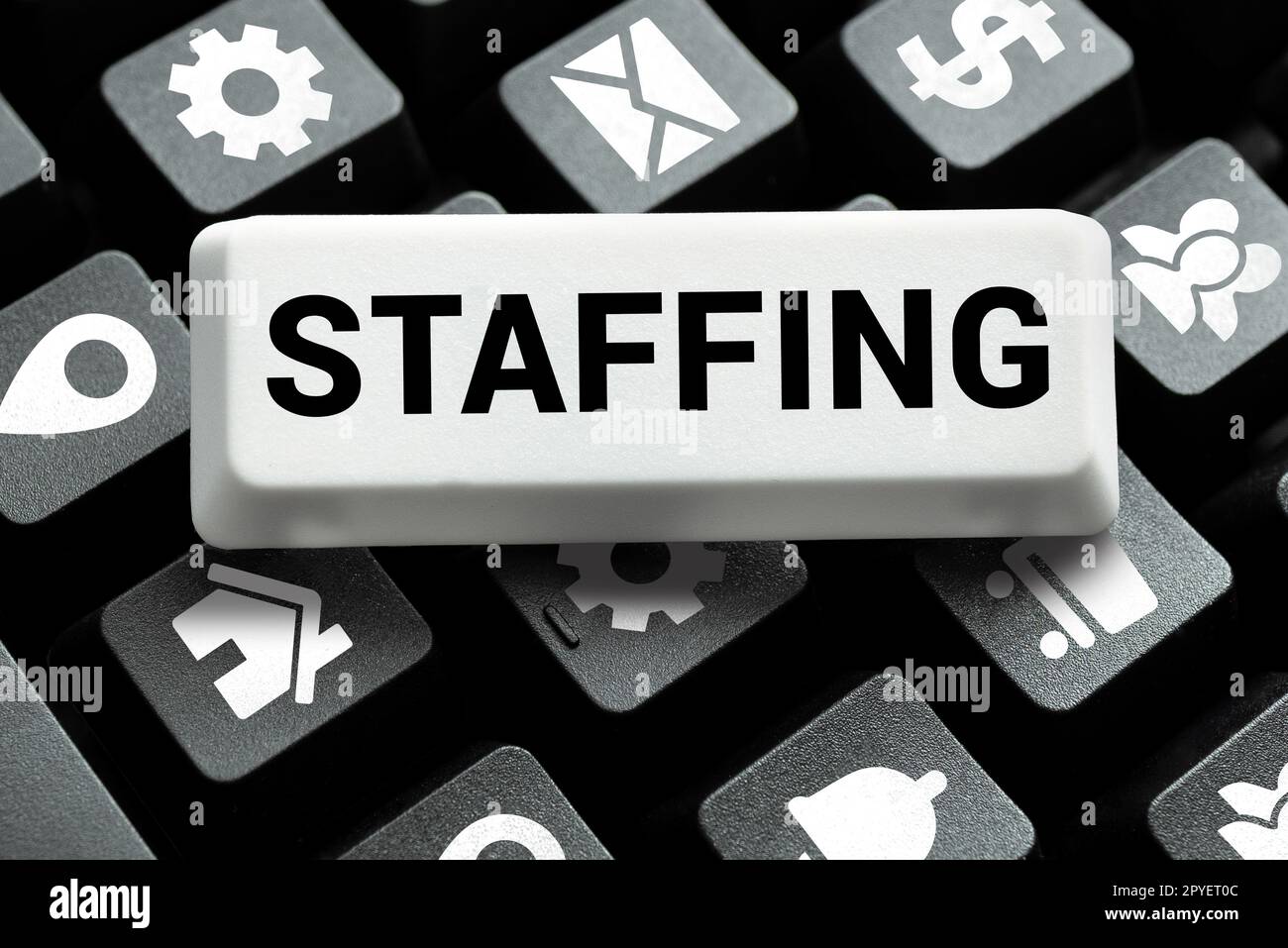Inspiration showing sign Staffing. Internet Concept The percentage of ...