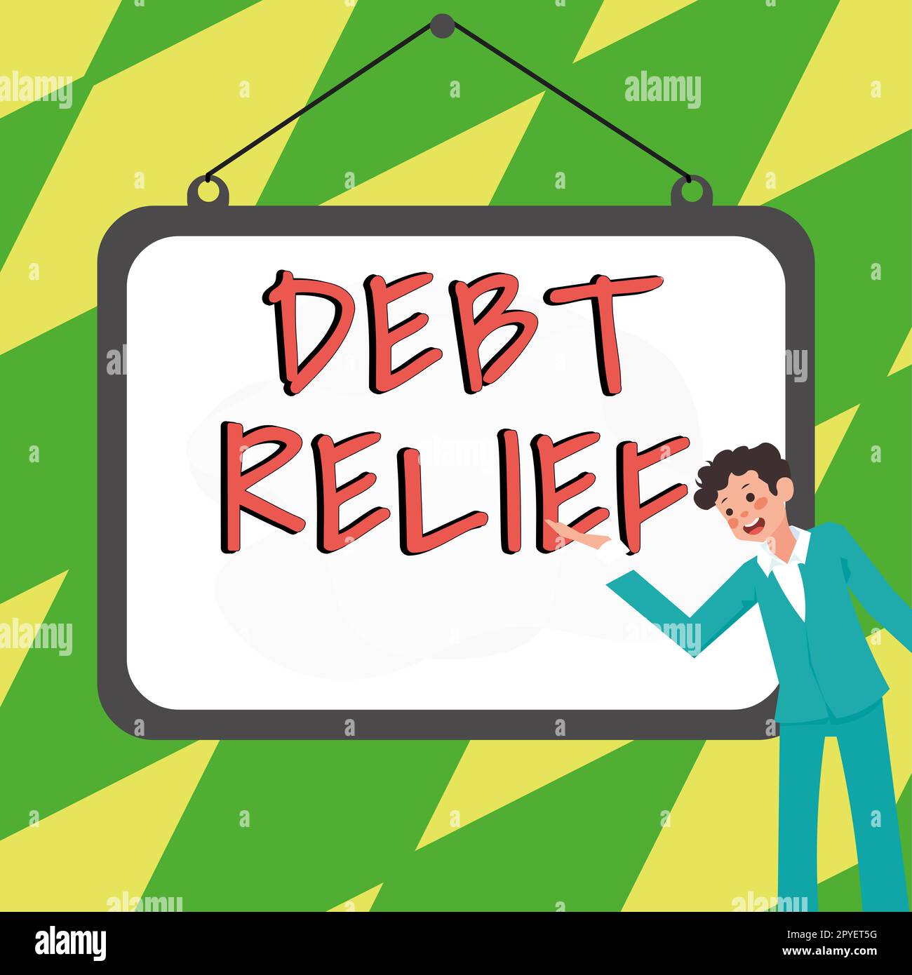 Sign displaying Debt Relief. Word Written on partial or total remission ...