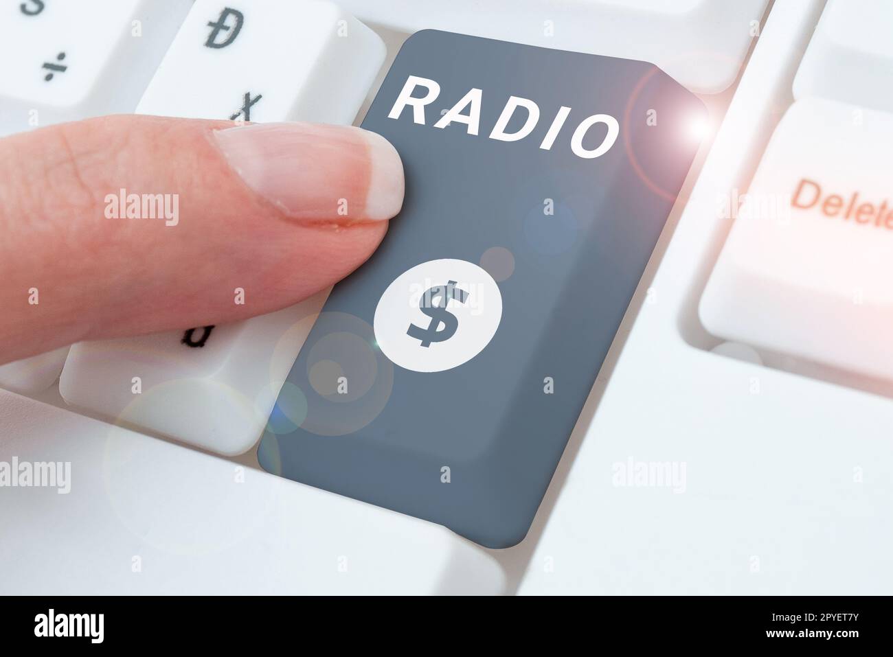 Text sign showing Radio. Conceptual photo transmission reception ...