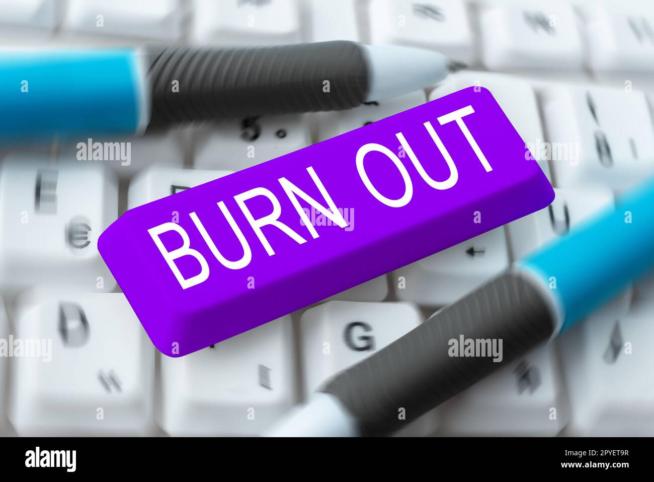 Conceptual caption Burn Out. Business idea Feeling of physical and ...
