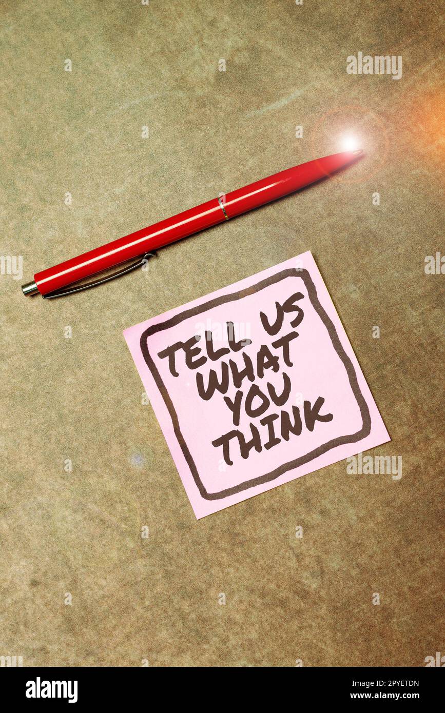 Conceptual display Tell Us What You Think. Business showcase Express ...