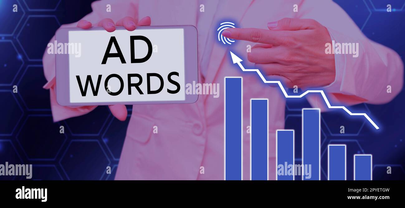 Conceptual display Ad Words. Business idea oversee and control the ...