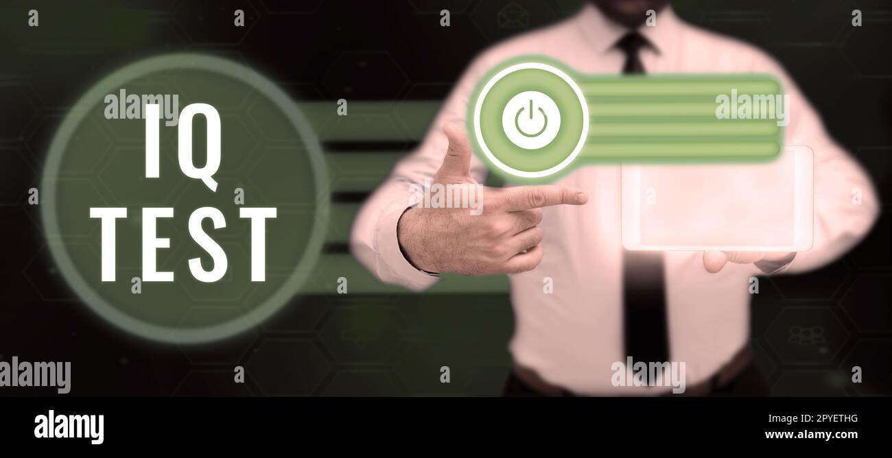 Conceptual display Iq Test. Internet Concept attempt to measure your ...