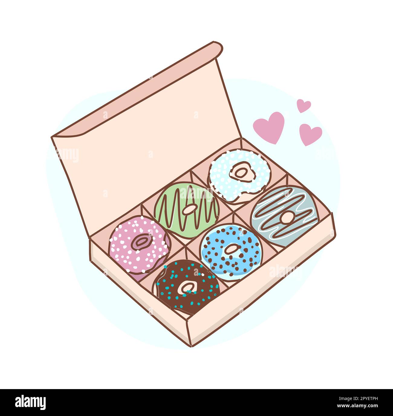 Cute Donut Drawing