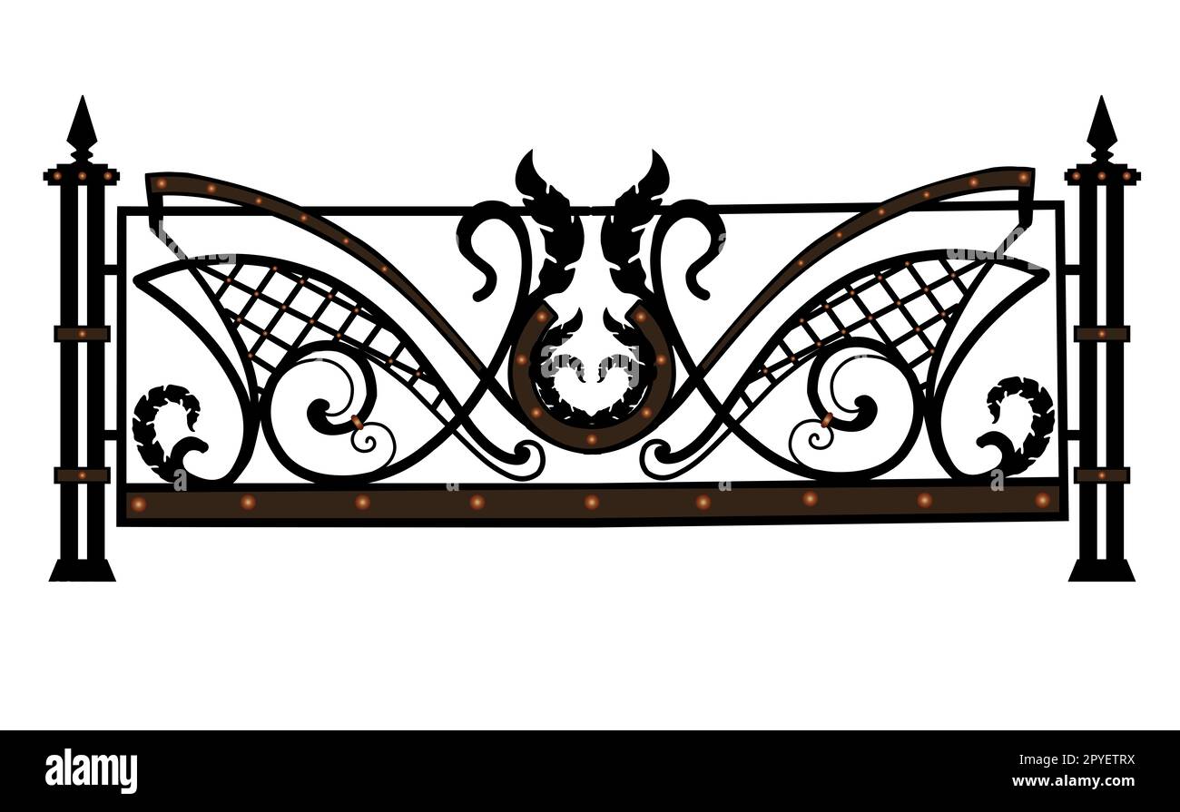 Gate fence isolated. Vector metal entrance. Fence gate vector ...