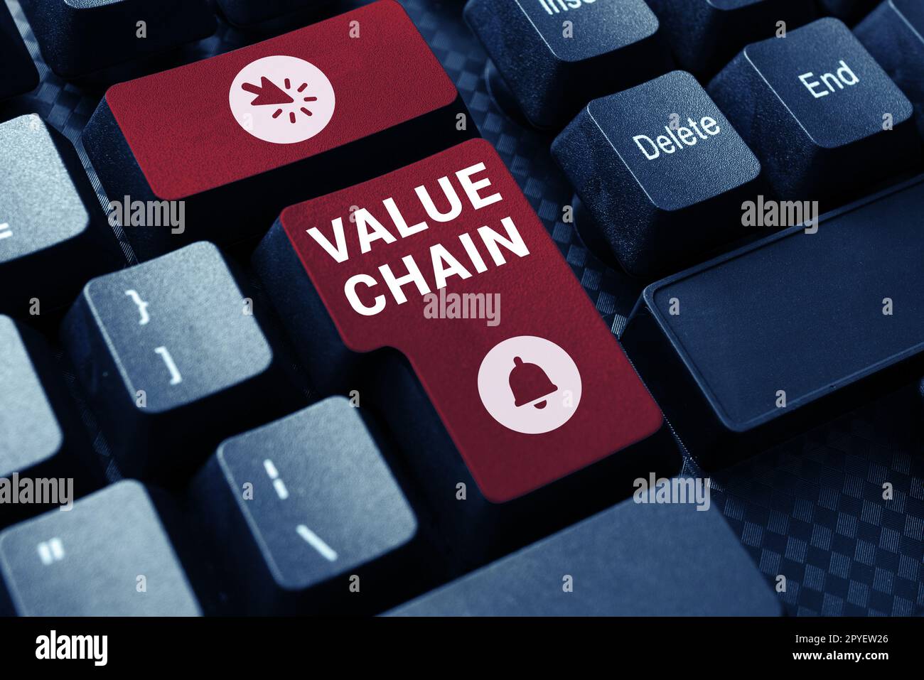 Handwriting text Value Chain. Word Written on Business manufacturing ...