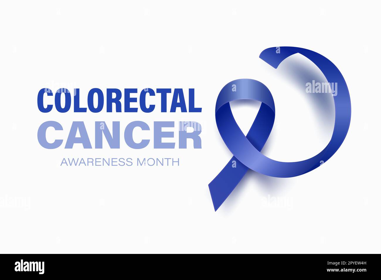 Colorectal Cancer Banner, Card, Placard with Vector 3d Realistic Dark ...