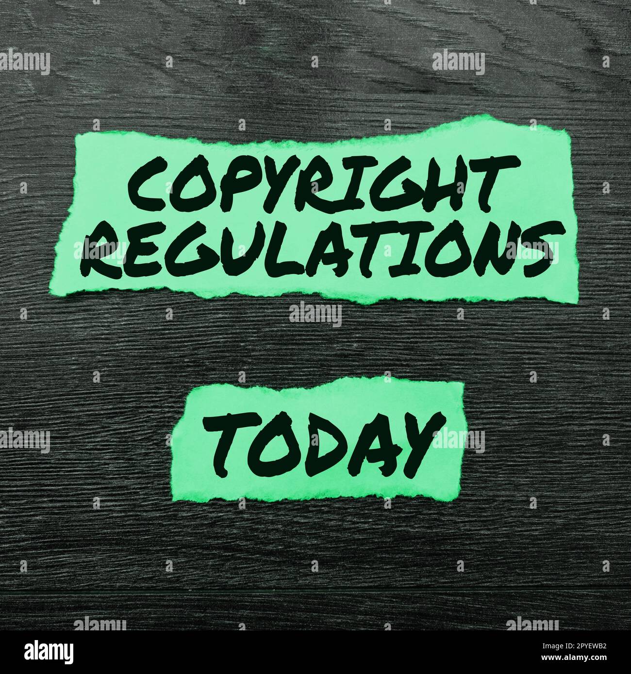 Conceptual caption Copyright Regulations. Word Written on body of law ...