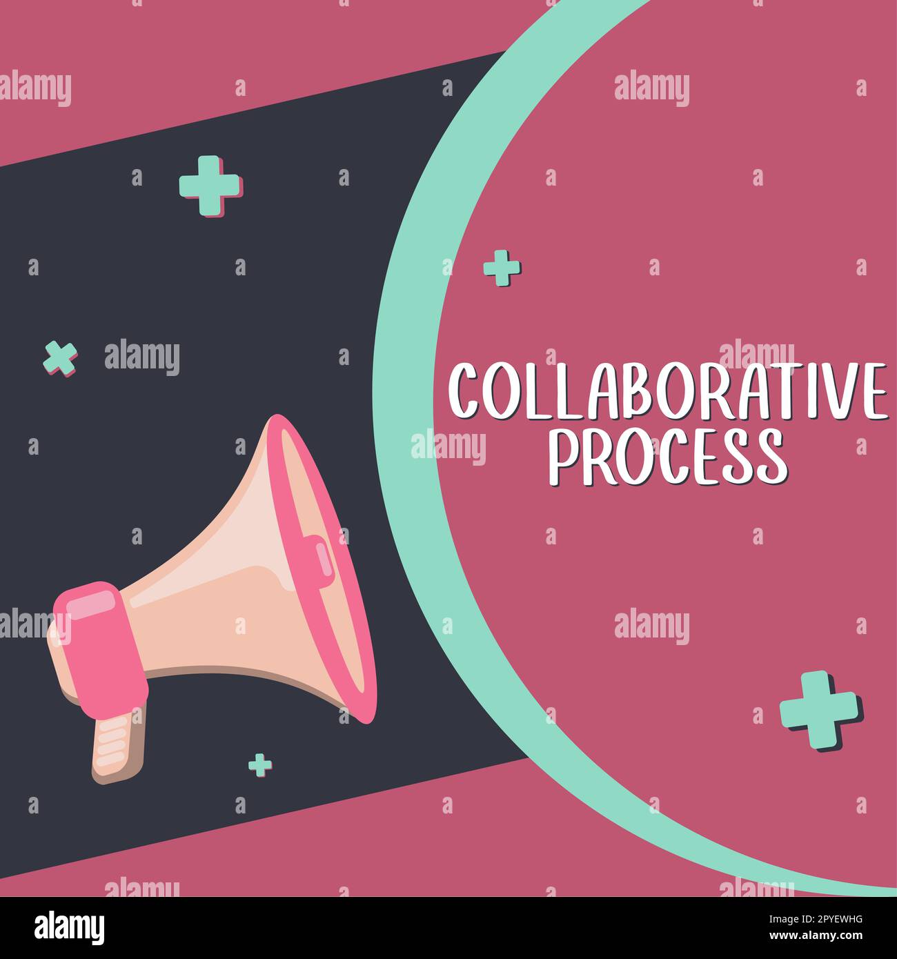 Sign displaying Collaborative Process. Business showcase people and ...
