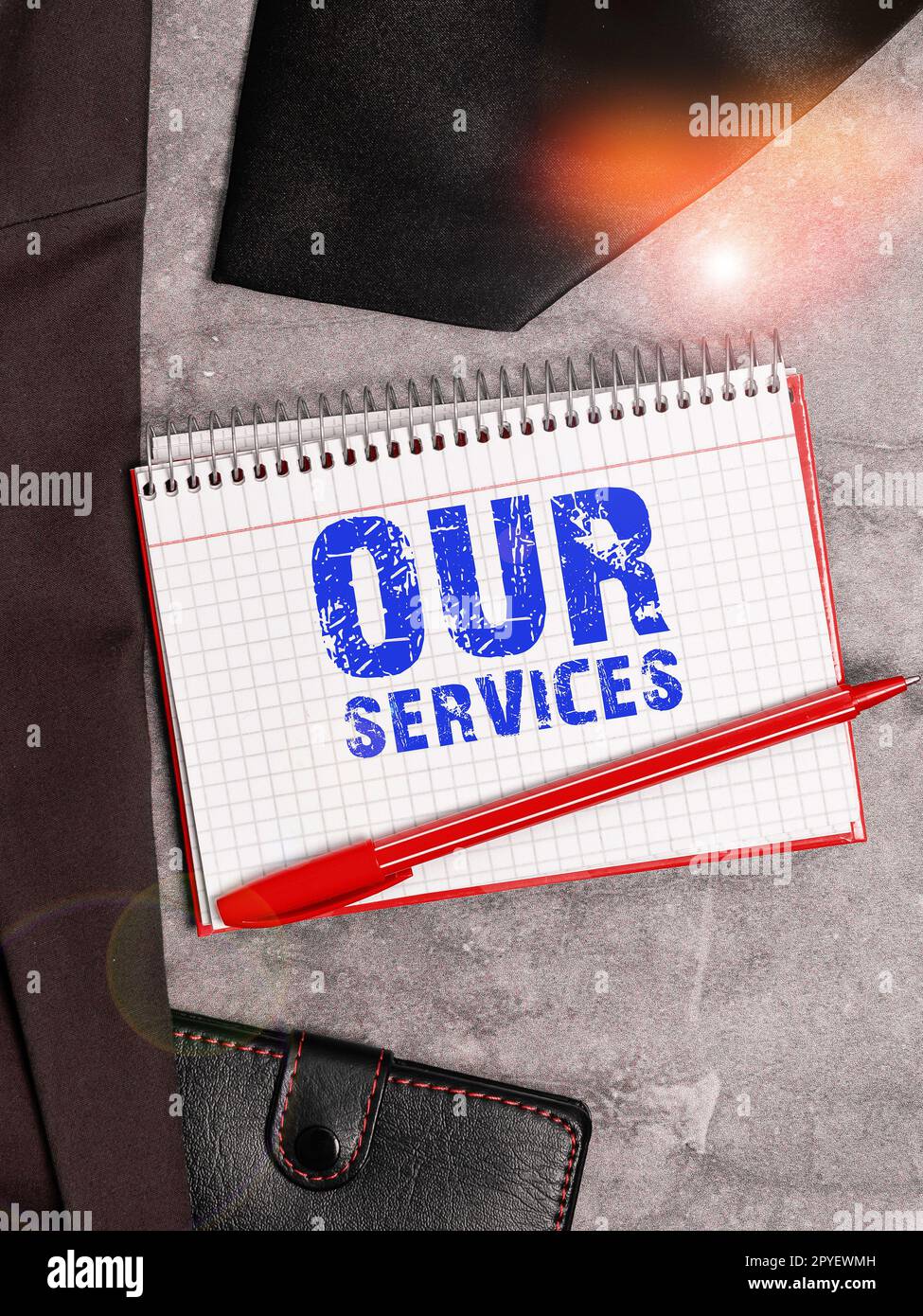 Conceptual caption Our Services. Business idea The occupation or ...