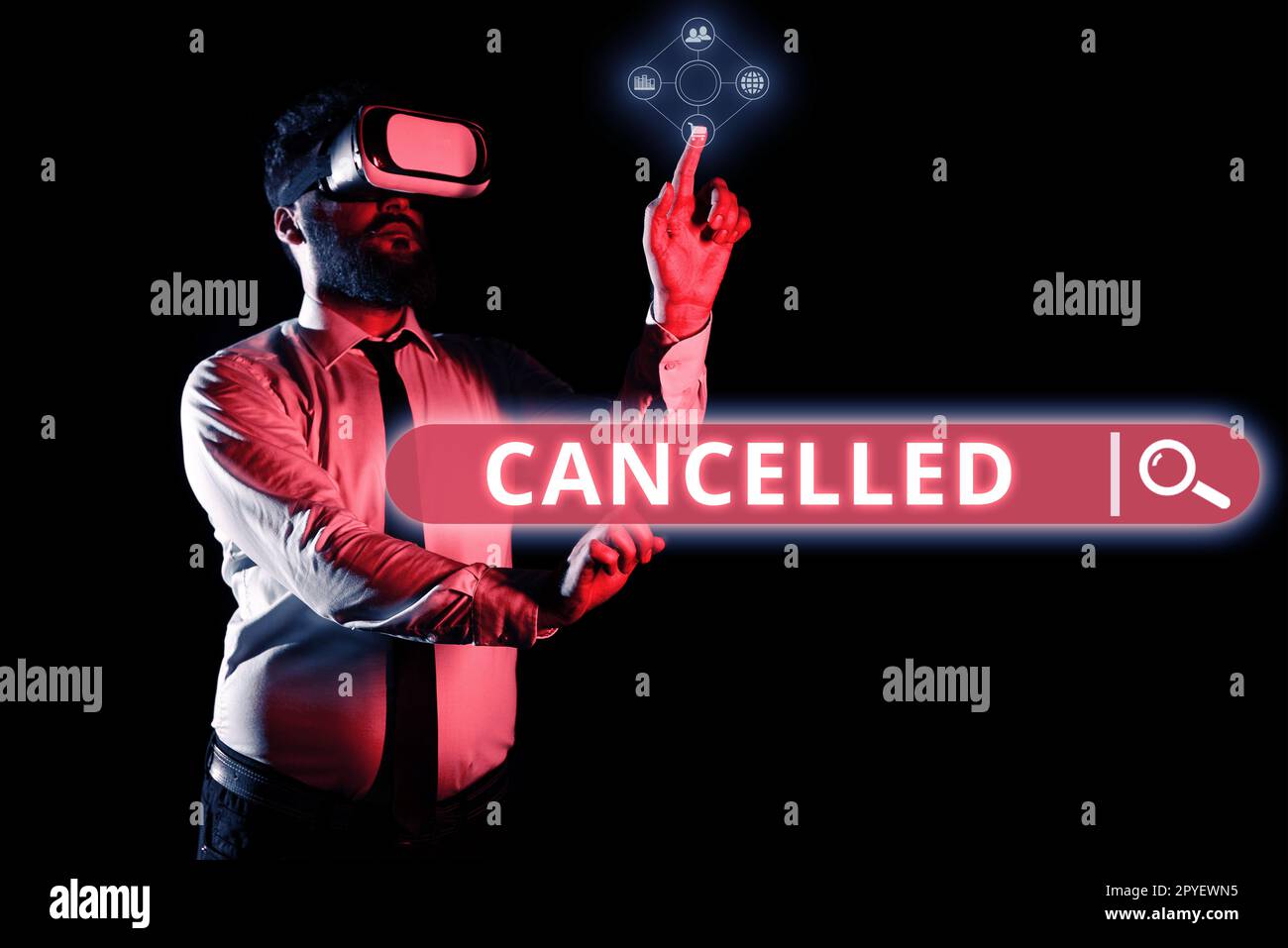 Sign displaying Cancelled. Business concept decide or announce that ... Sign displaying Cancelled. Business concept decide or announce that ...
